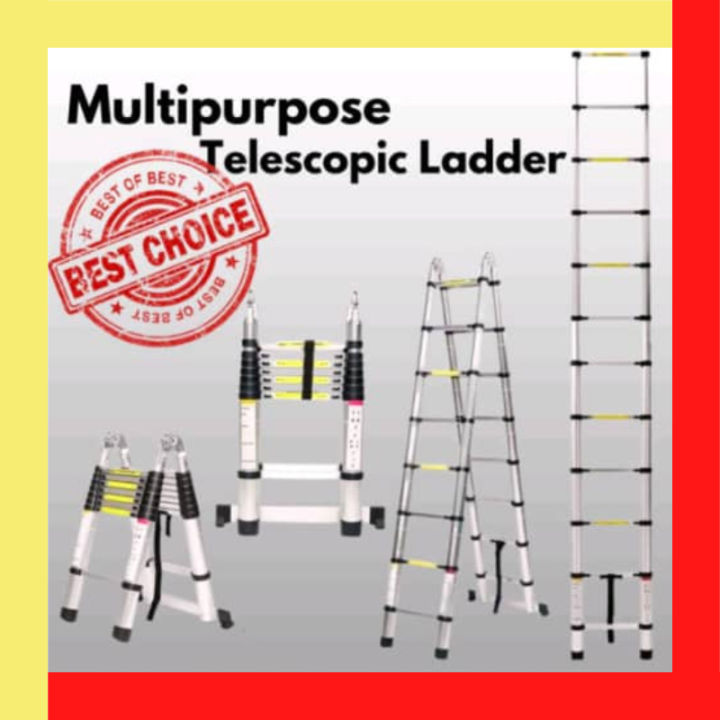 Heavy Duty Double Side Telescopic Ladder Multipurpose Extendable ...