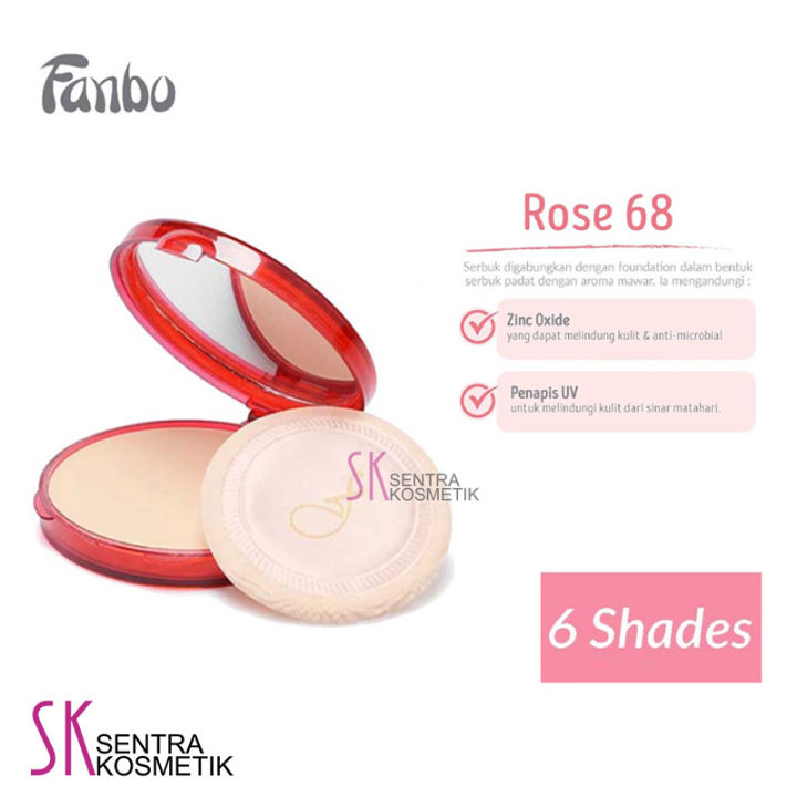 FANBO Compact Powder Classic ROSE 68 Pancake Powder | Lazada Indonesia