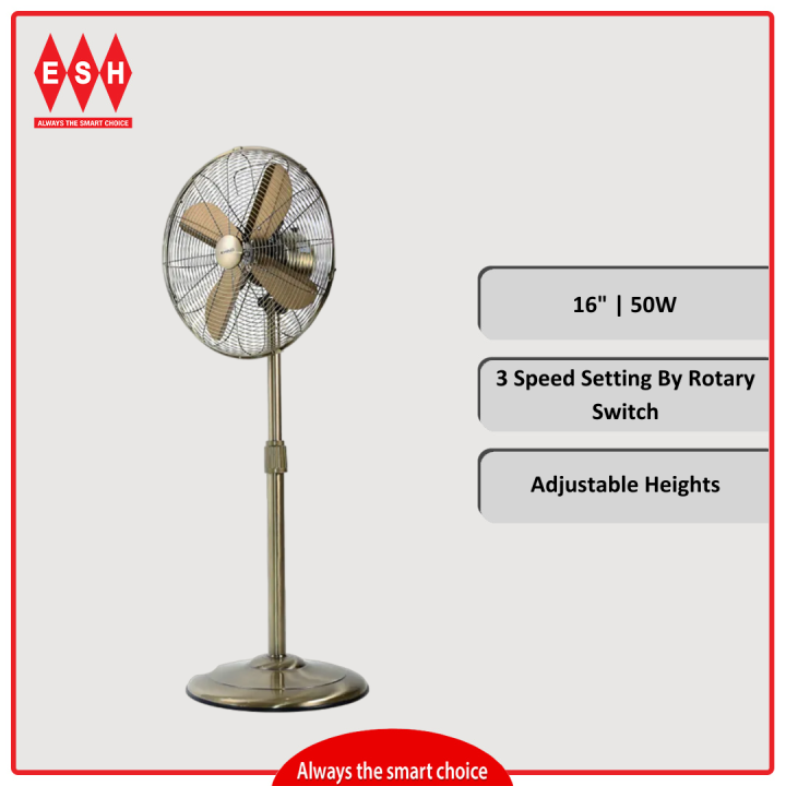 Khind SF161 16 Inch 3 Speed Setting by Rotary Switch Antique Stand Fan ...