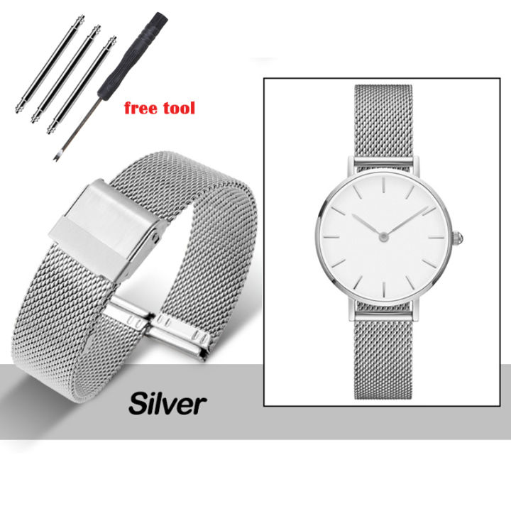 Watch Band Replacement Accessories Stainless Steel Strap Watchbands ...