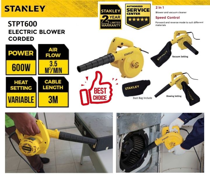 Stanley 600W 3.5m3/min Variable Speed Blower | Lazada