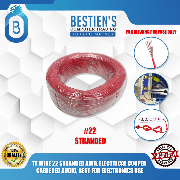 TF WIRE 22 STRANDED AWG, ELECTRICAL COOPER CABLE LED AUDIO, BEST FOR ...