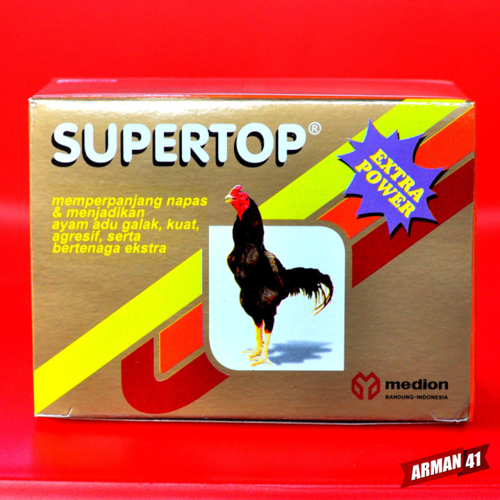 SUPER TOP 1 Box Isi 12 Botol Suplemen Ayam Adu Laga Kemasan | Lazada ...