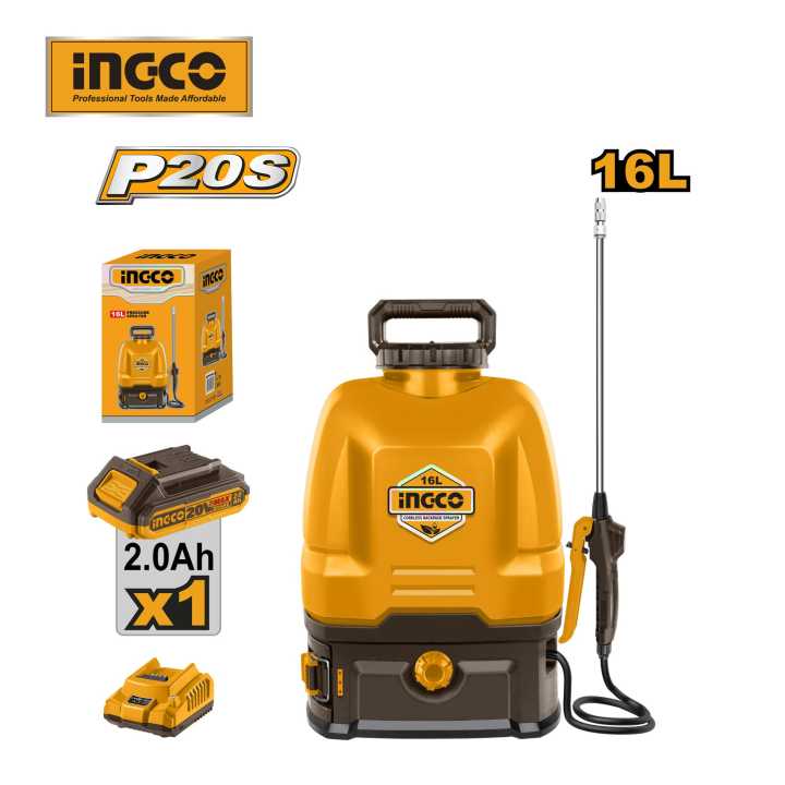 INGCO High-Quality Cordless Backpack Sprayer with Dual-Speed Control ...