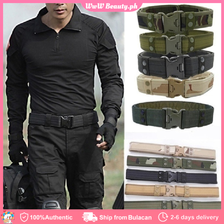 Black Camouflage Green Mens Military Tactical Belt Adjustable Outdoor ...