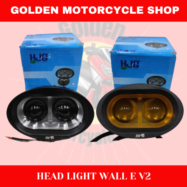 MOTORCYCLE HEADLIGHT WALL E V2 LED WHITE &YELLOW ★ | Lazada PH