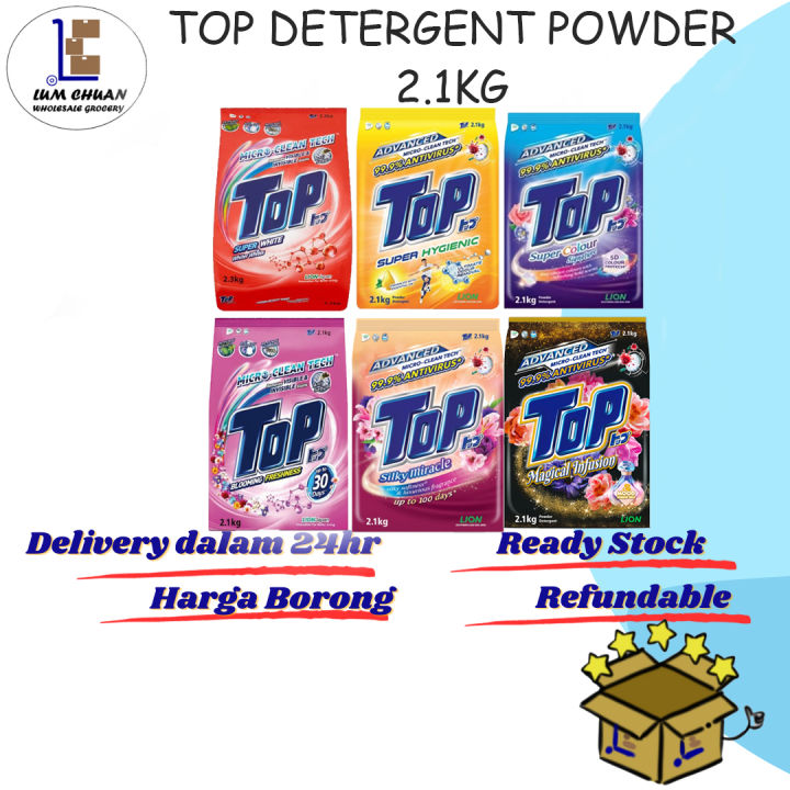 Top Detergent Powder/Serbuk Pencuci Baju [2.1KG] - Super Colour (Blue ...