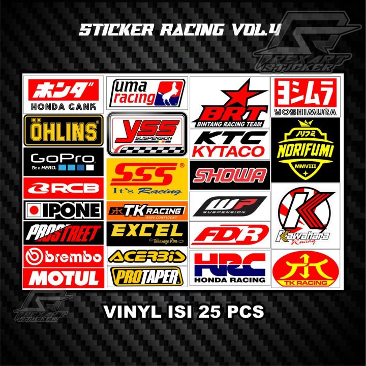 Sticker Racing Stiker Pack Stiker Motor - STIKERP4CK VOL.1-4. 6B ...