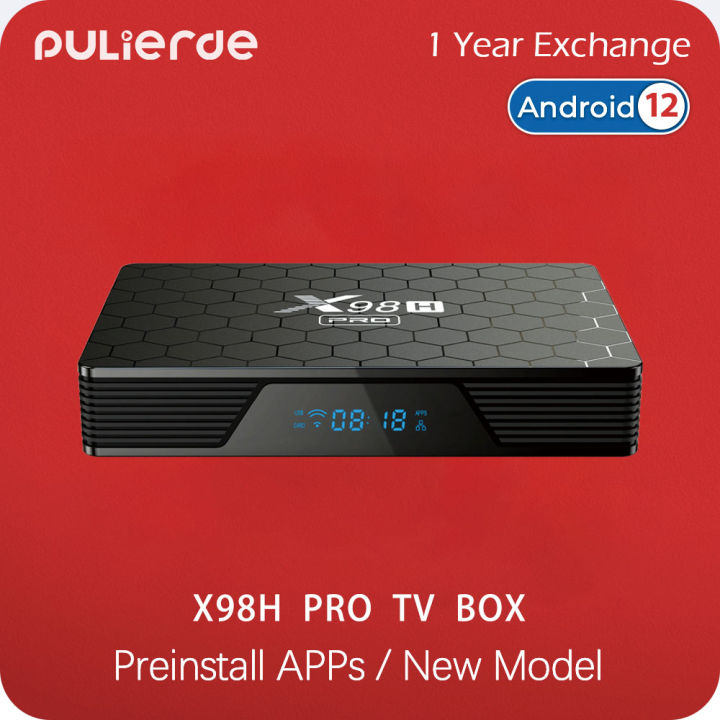 2023 new X98H PRO (Pre-install 10k Channels/Movies) H618 TV box 4GB+64GB Android 12.0 Smart TV ...