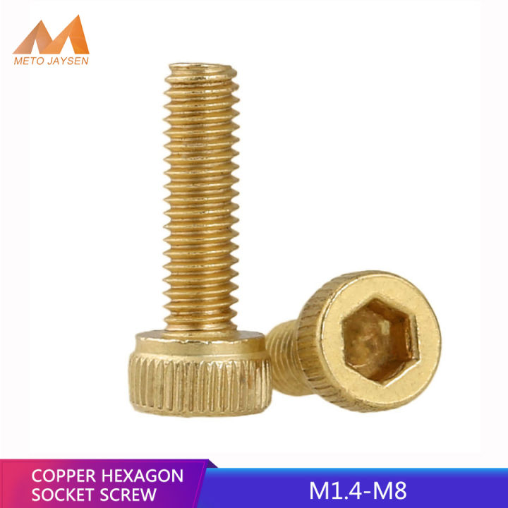 M2-M3 Brass Hex Hexagon Socket Head Screw M2 M2.5 M3 Cap Head Copper ...