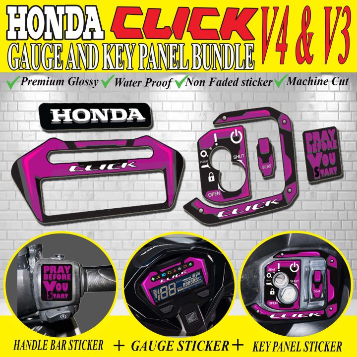 Honda Click V3 and Version 4 New Panel Gauge Protector Decals ...