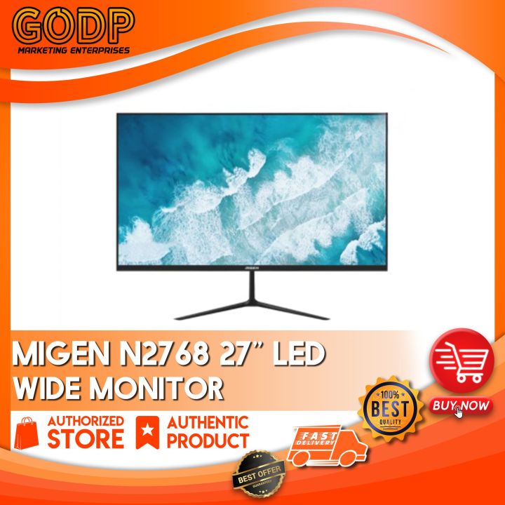 MIGEN N2768 27 inches LED IPS 75HZ FHD VGA HDMi VESA Borderless Wide ...