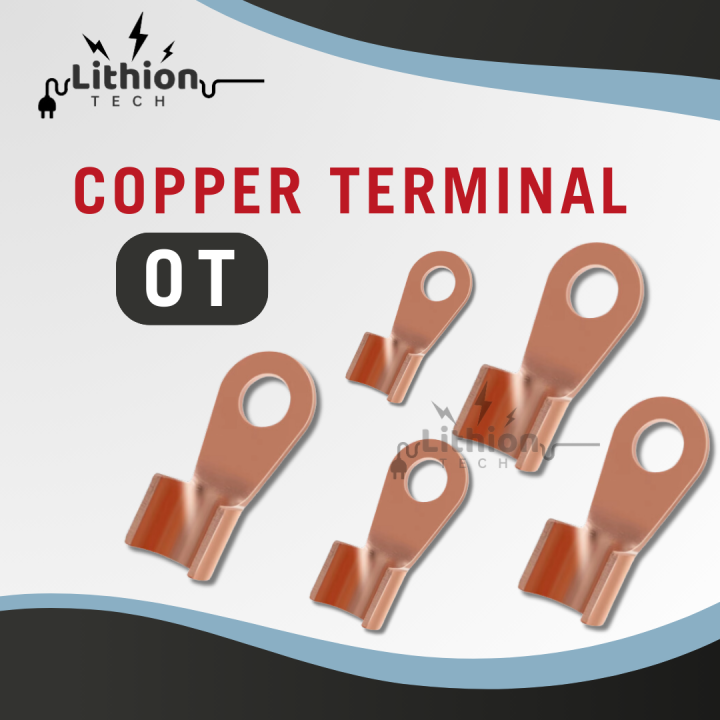 OT Type Copper Open Nose Crimping Ring Wire Terminal Connector - Copper ...