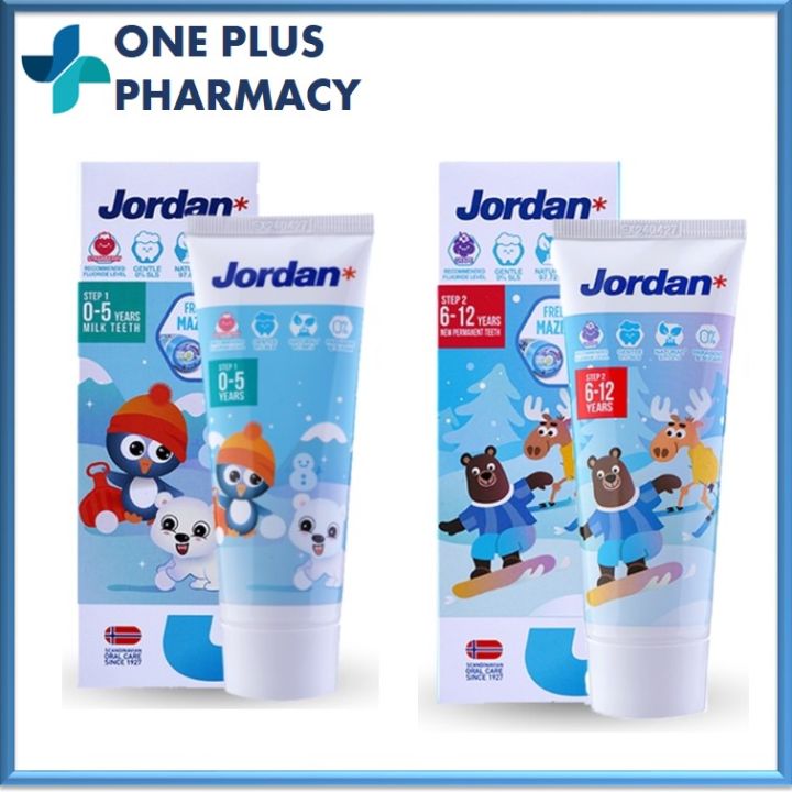 Jordan Kids Tooth Paste Step 1 Step 2 (75g) Ubat Gigi Kanak Kanak 小孩牙膏 ...