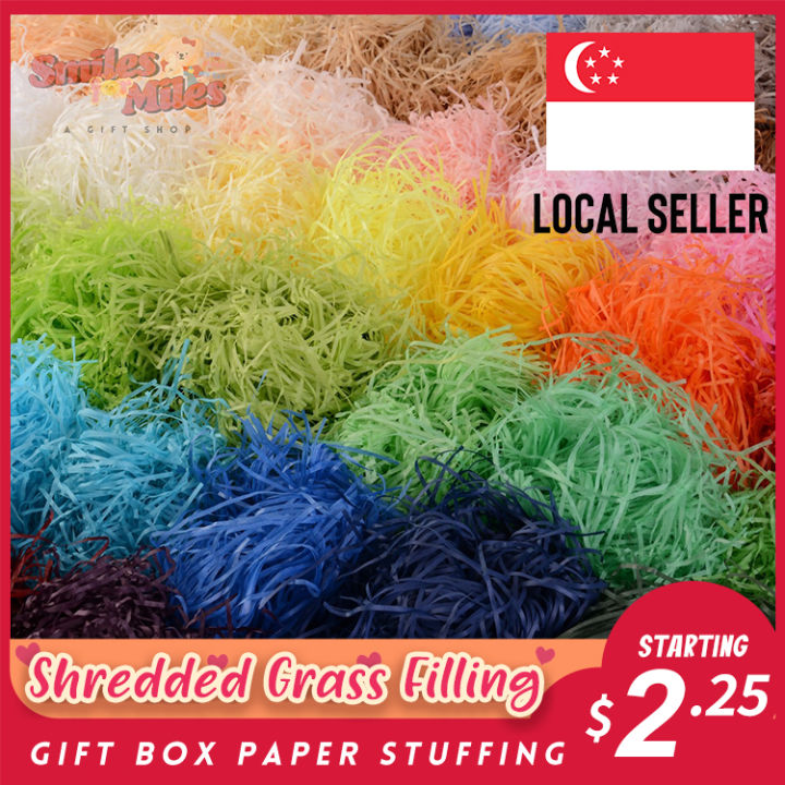 (100g / 200g) Raffia Shredded Grass | Gift Box Paper Straw Stuffing ...