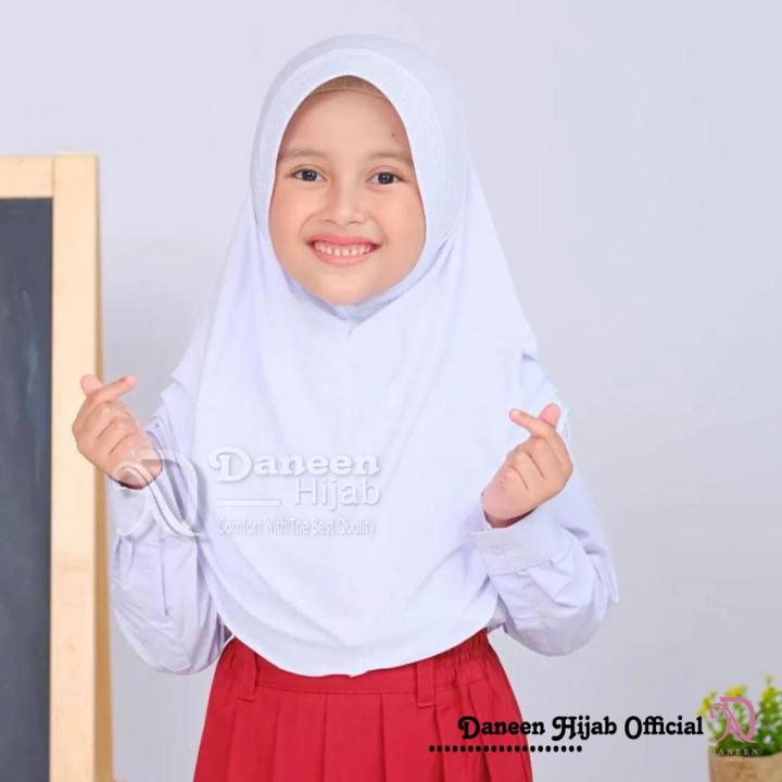 Jilbab Sekolah Bergo Hamidah Oval anak paud SD | Daneen Hijab | Lazada Indonesia