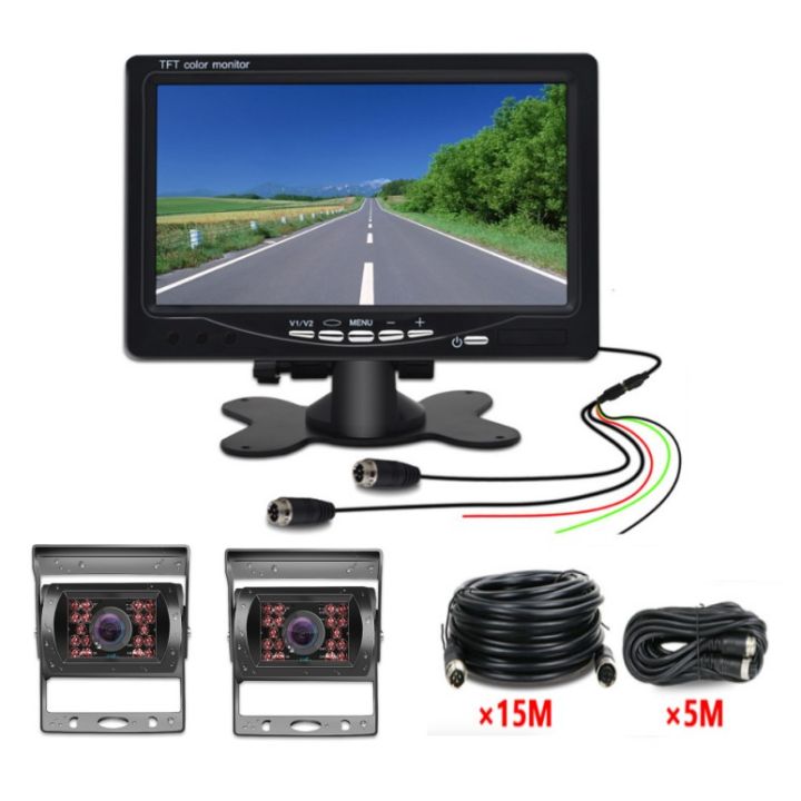 24V van truck bus universal HD waterproof 7 inch desktop display ...