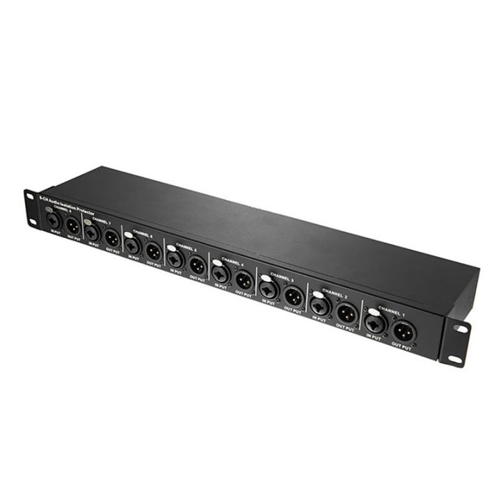 T8 Multi-Function 8-Channel Audio Isolator 1U Rack Mounted XLR 6.35mm ...