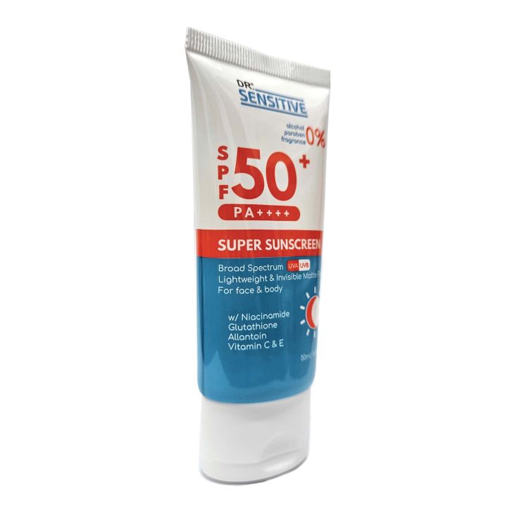 Dr. Sensitive Super Sunscreen for Face and Body SPF50 50ml | Lazada PH