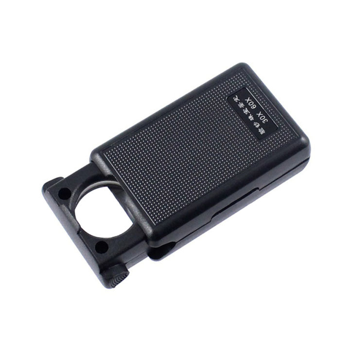 Mini Pocket Hand Magnifying Glass 30X 60X Pull-type UV Magnifier ...