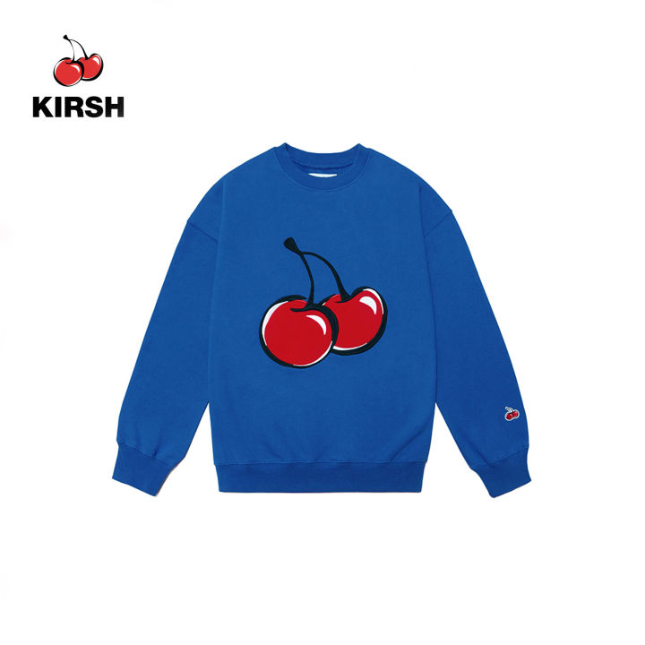 [KIRSH] เสื้อสเวตเชิ้ตลายเชอร์รี่ใหญ่ | 23AW | เสื้อสวมศีรษะสตรี | มี ...