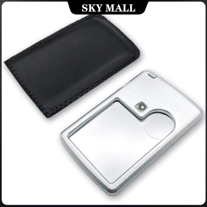 6X Reading Magnifying Glass With LED Rectangular Handheld Magnifie With ...