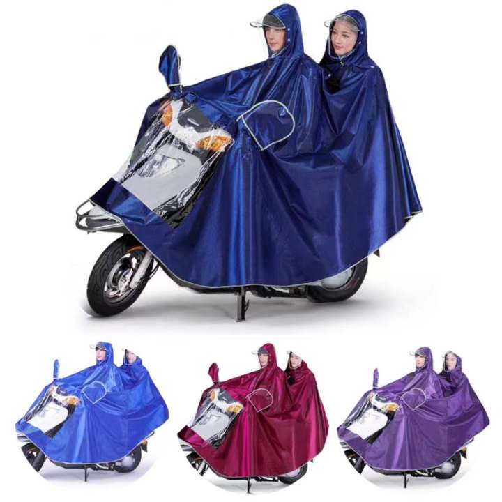 XXXL big size two person raincoat for motorcycle rider rain coat for ...