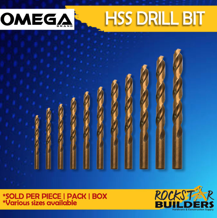 Omega HSS High Speed Drill Bit Cobalt - 1/8" | 5/32" | 3/16" | 1/4" | 5 ...