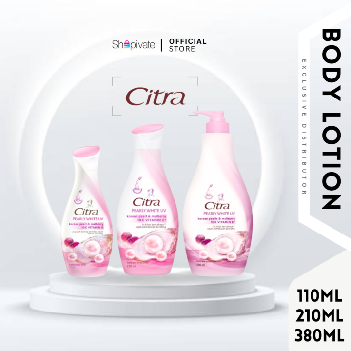 Citra PEARLY GLOW UV Hand & Body Lotion 110ml / 210ml / 380ml | Lazada