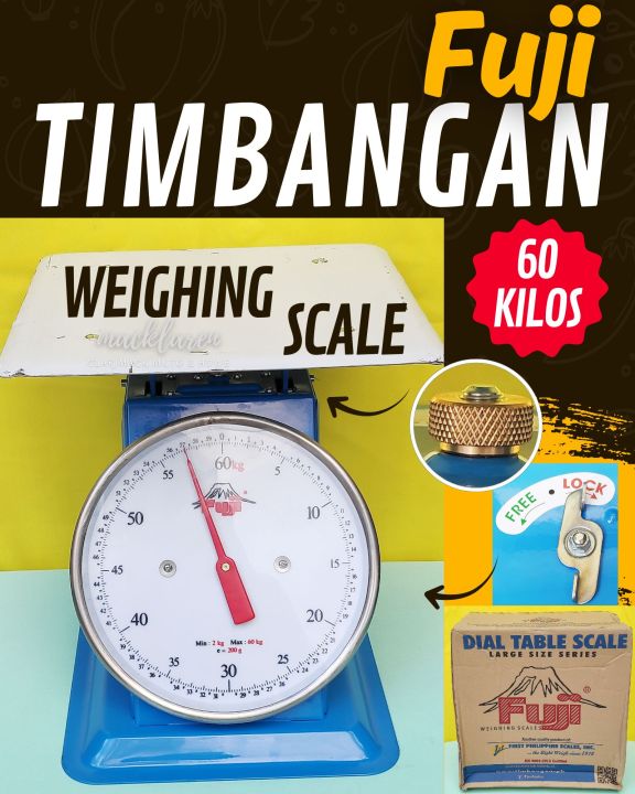 Fuji 60 kg. Flat Table Scale Timbangan 60 kilo Weighing Scale 60 kilos ...