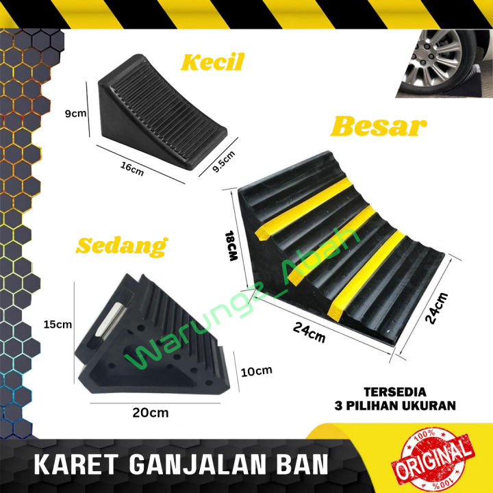 KARET PENGGANJAL GANJALAN PARKIR PENAHAN RODA BAN MOBIL TRUK TRUCK ...