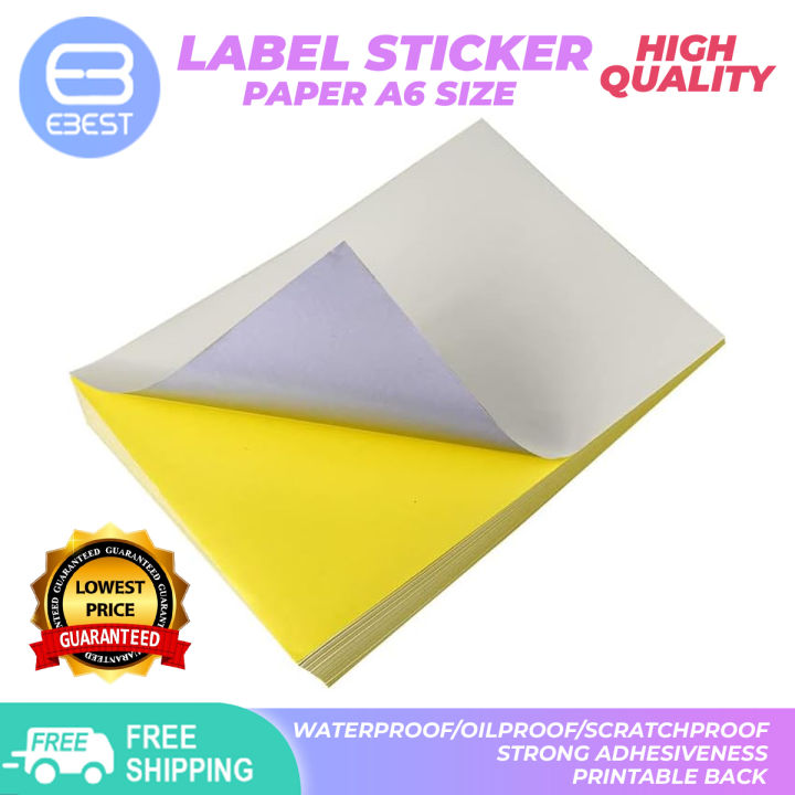 Inkjet Sticker Paper for Waybill label Sticker Paper A6 50pcs,100pcs ...