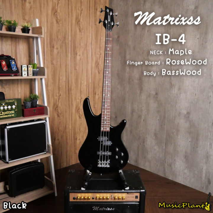 Matrixss เบสไฟฟ้า เบส Electric Bass รุ่น IB-4 + สายแจ็ค | Lazada.co.th