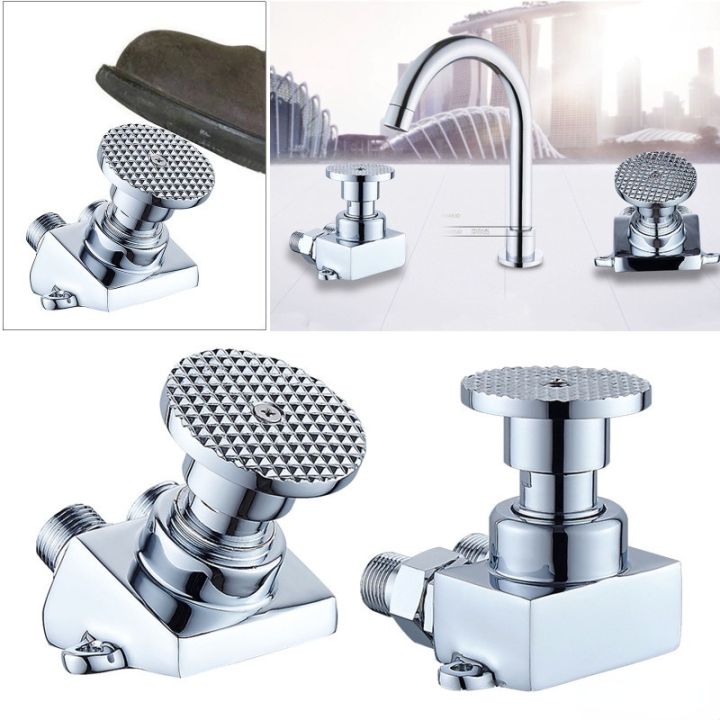 Foot Pedal Tap Foot Tread Faucet Water Saving Switch Control Bathroom ...