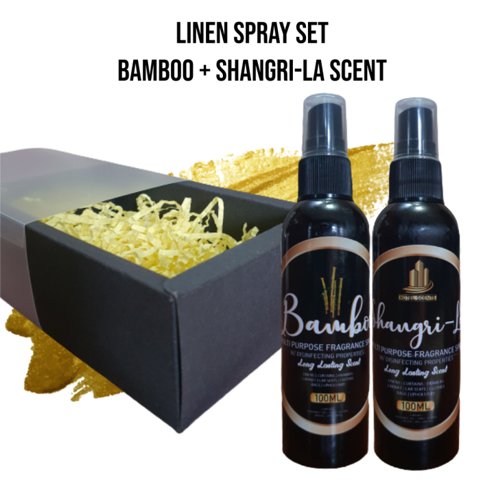 LINEN SPRAY SET OF 2 w/ BOX - BAMBOO SHANGRILA Multipurpose Home ...