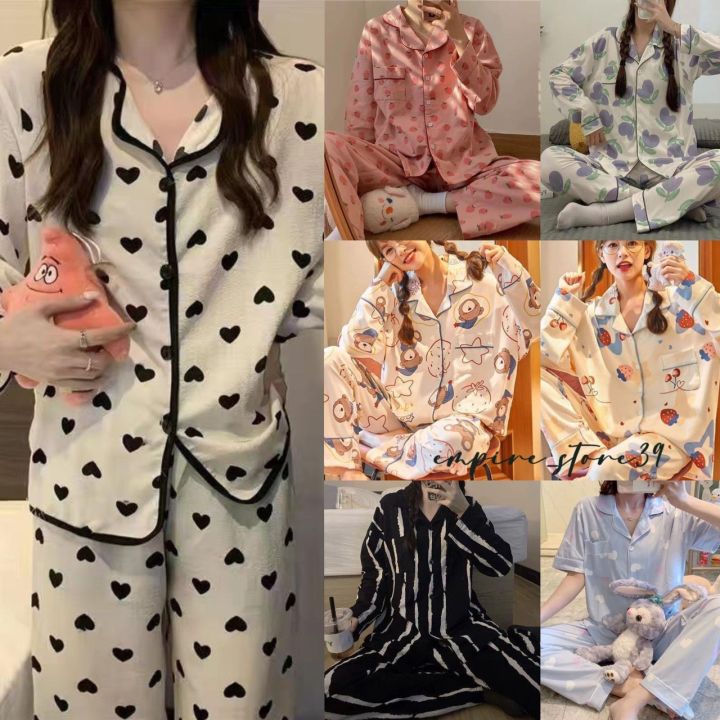 Ladies pajamas New 2021 cute and sweet spring and autumn long-sleeved ...