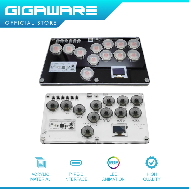 Gigaware SKY2040 V1.2 Hitbox 12 Keys Gamepad Arcade Stick FightPad ...