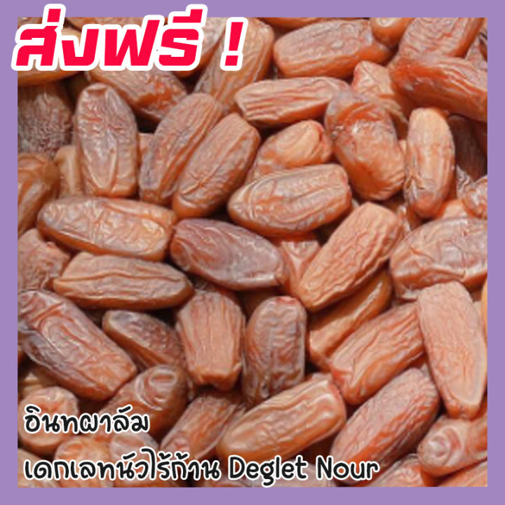 🎉 ส่งฟรี 💥อินทผาลัม (พร้อมทาน) อินทผลัมอบแห้ง เดกเลทนัวไร้ก้าน Deglet ...