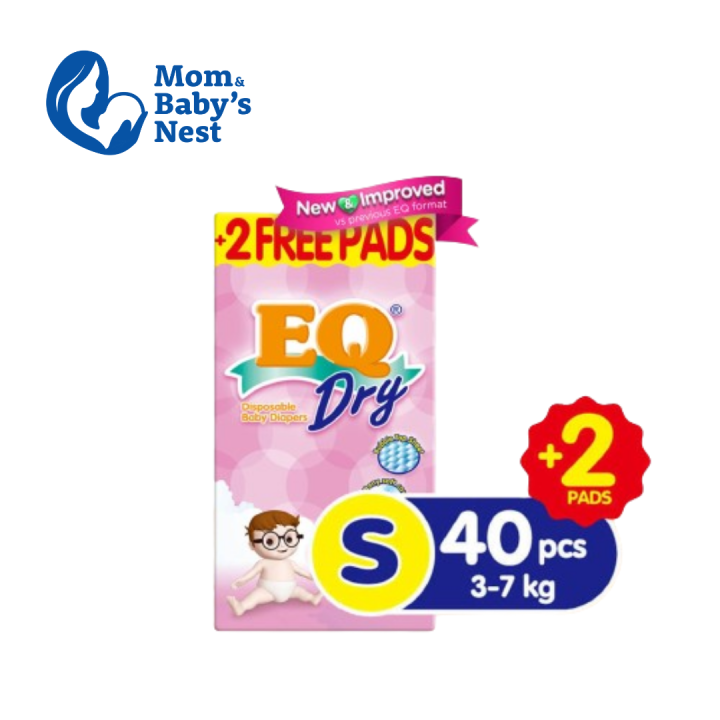 EQ Dry Small (3-7 kg) - 40 pcs x 1 pack (40 pcs) - Tape Diapers | Lazada PH