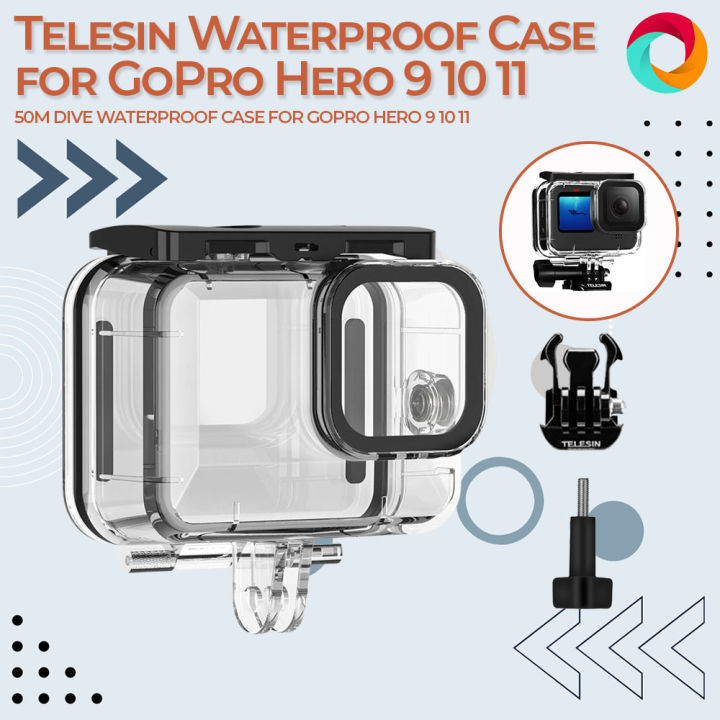 Telesin Waterproof Case for GoPro Hero 9 10 11 and 12 Action Camera ...