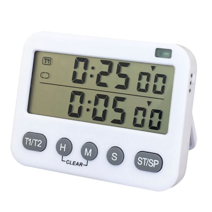 Dual Digital Timer ,Cooking Countdown Timers Kitchen Timer Timer w/ Magnetic -LCD Big Digits for ...