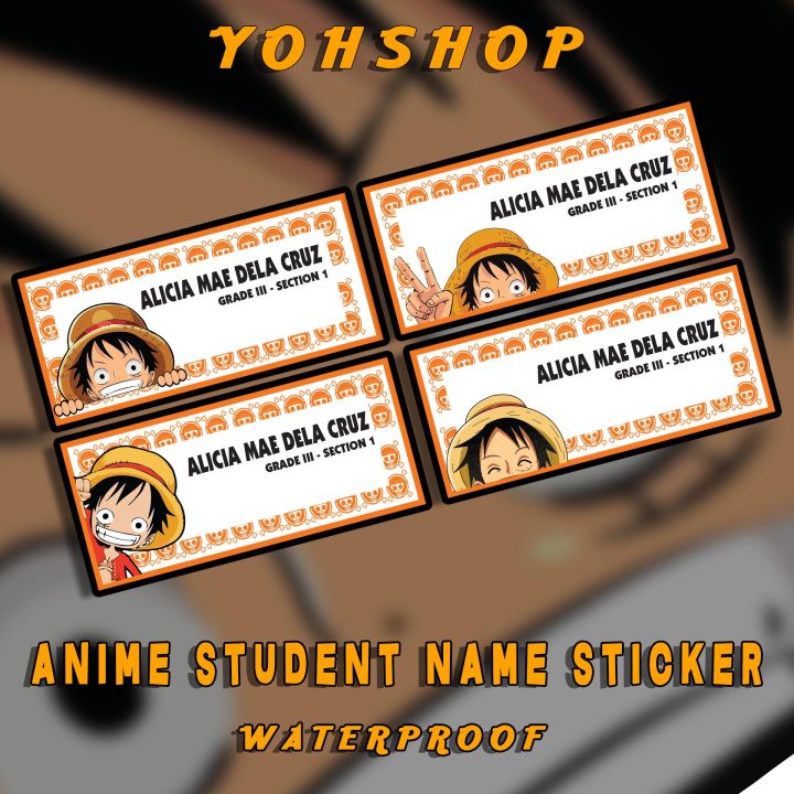 One Piece Name Sticker | Luffy Name Sticker | One Piece Name Sticker ...