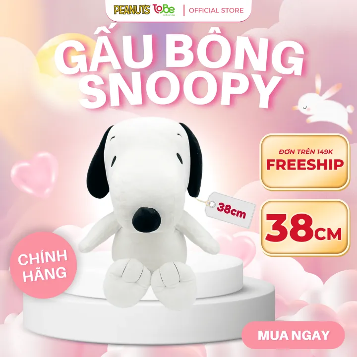 [CHÍNH HÃNG PEANUTS] GẤU BÔNG SNOOPY PEANUTS SIZE 38CM MỀM MỊN | Lazada.vn