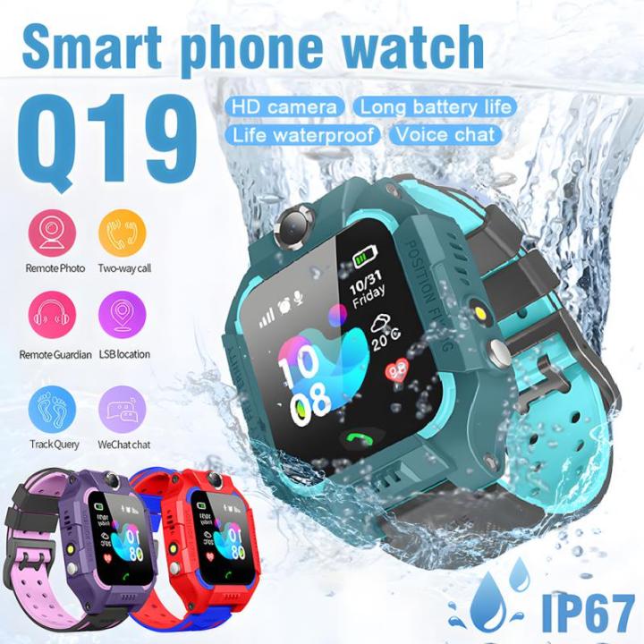 Kids Smart Watch Sim Card SOS Call LBS Tracker Camera Voice Chat Math ...