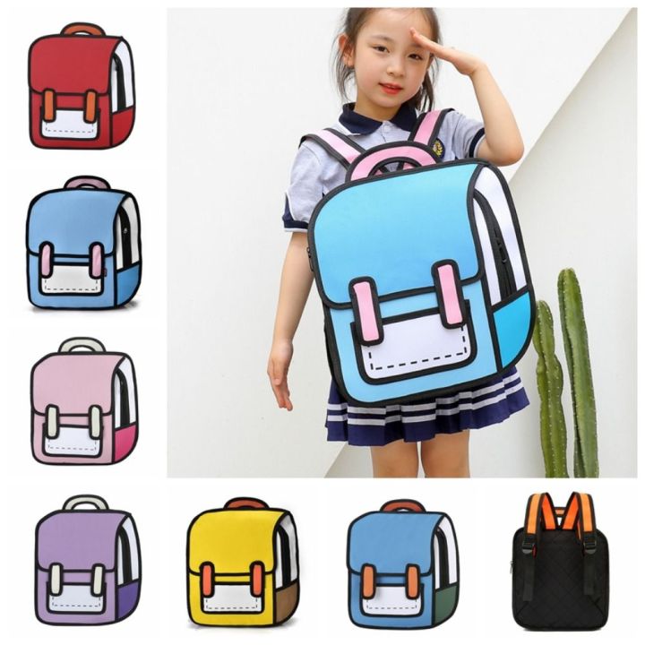 HORAC Y2K 3D Jump Style Backpack Cartoon Oxford Book Bag Backpack Cute ...