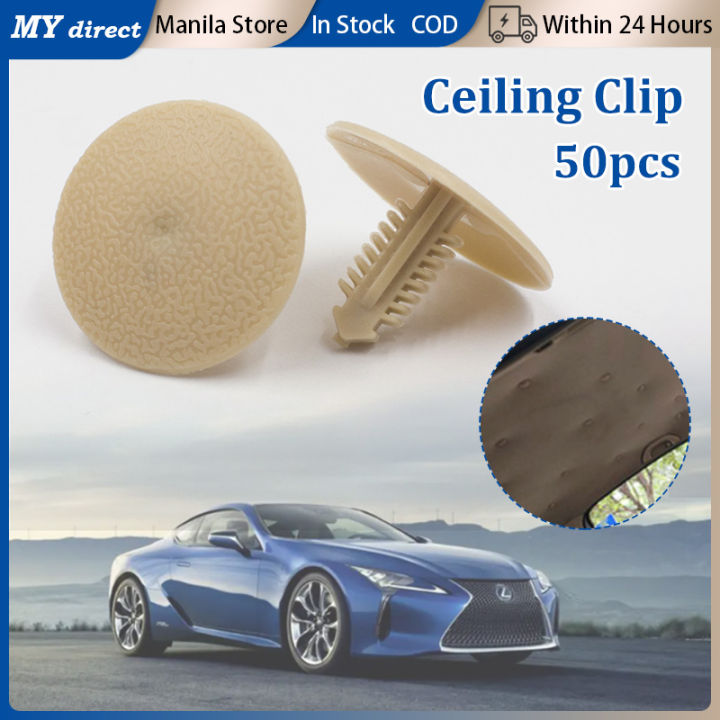 50PCS Car Ceiling Cover Snaps Plastic Rivet Universal Auto Fasteners ...