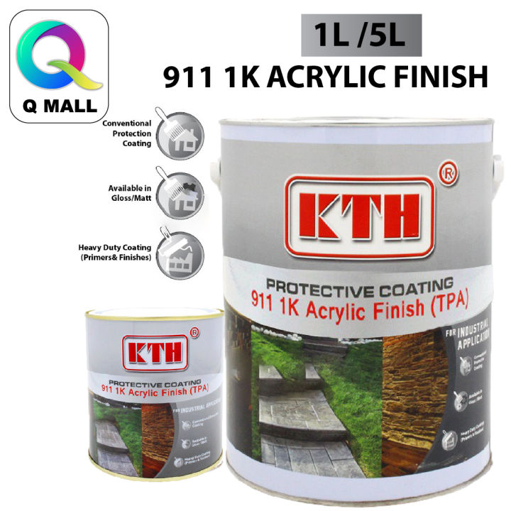 1L / 5L 1K KTH ACRYLIC FINISH PAINT STONE LACQUER SLATE SEAL CLEAR ...
