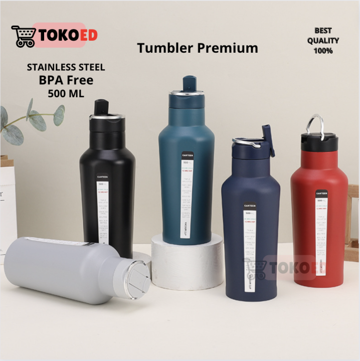 Tumbler Stainless Steel 4 Sisi Datar Canteen Termos Sultan Premium 500ml BPA FREE | Lazada Indonesia