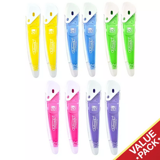 Fullmark Correction Tape x 10 pcs , 5mm x 6m Each (Model J) - Assorted ...