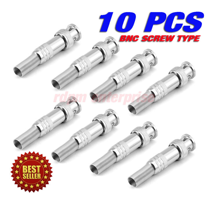 BNC CONNECTOR SCREW TYPE FOR CCTV Set of 10 RG6 | Lazada PH